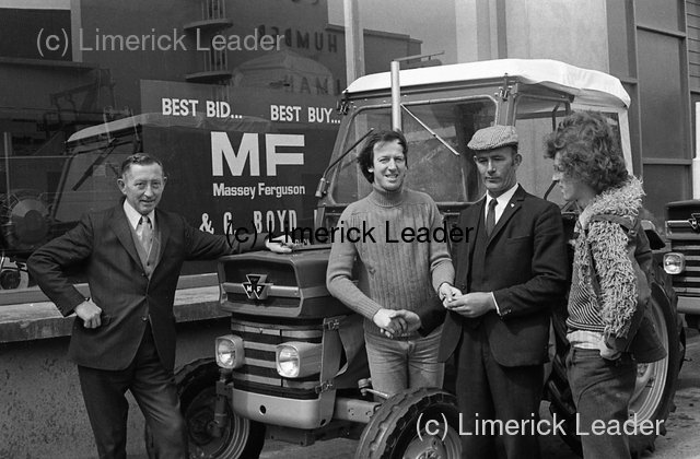 Benjy Riordan presenting Keys of Tractor to owner at Boyds, Ellen ...