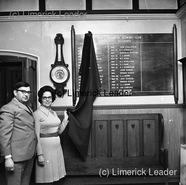 Shannon rowing club unveiling of presidents plaque 02-1973 | From ...